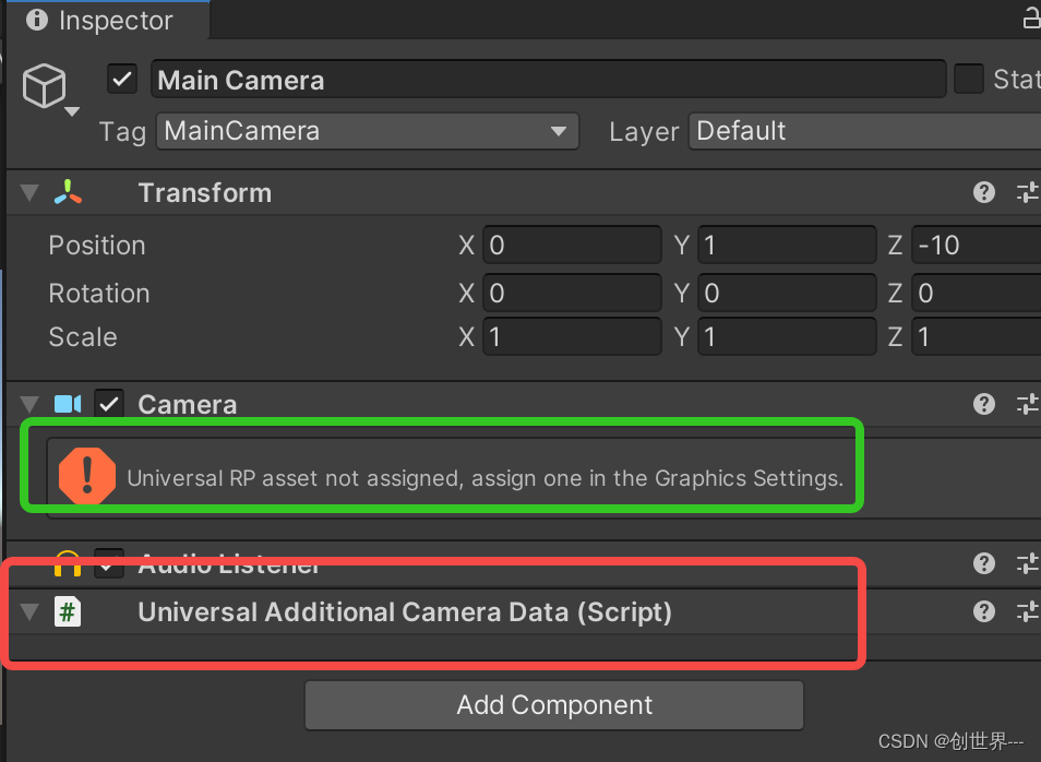 可编程渲染管线报错 Unity Universal RP asset not assigned_unityengine.rendering.universal-CSDN博客