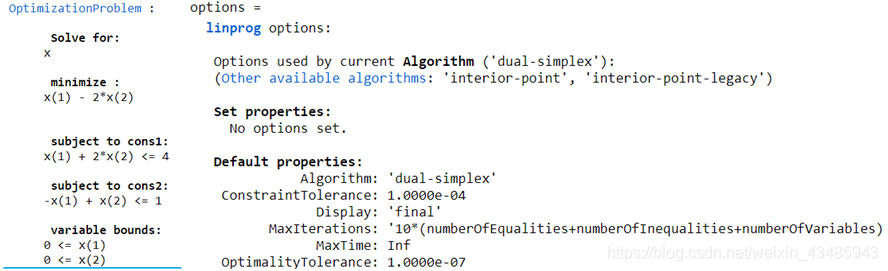 matlab optimization toolbox 笔记-CSDN博客