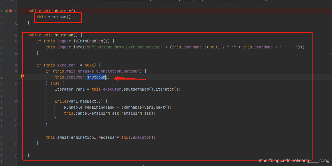 Spring Boot优雅关闭之Redisson中ExecutorService的关闭流程源码追溯_redisson is shutdown-CSDN博客
