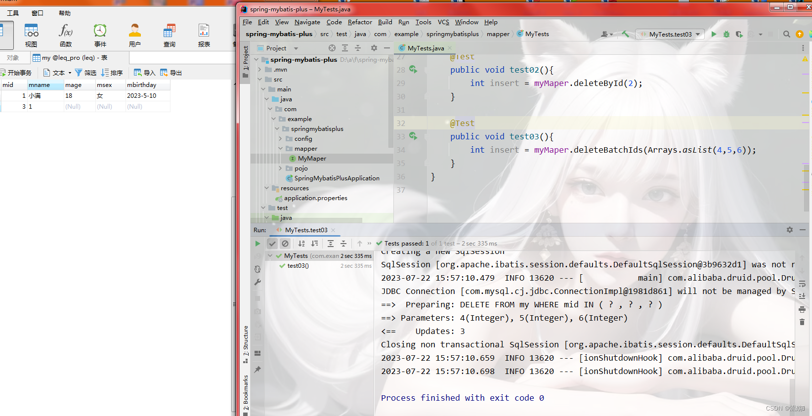 在SPringBoot中整合Mybatis-plus以及mybatis-puls的基本使用_mybatisplus boot-CSDN博客