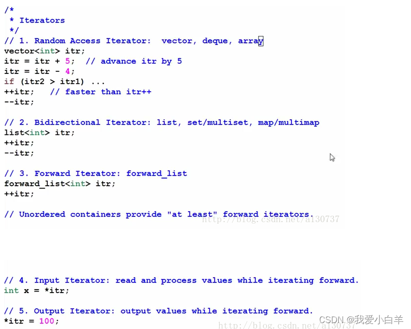 【C++】STL 几种Iterators的详细介绍_randomaccessiterator-CSDN博客