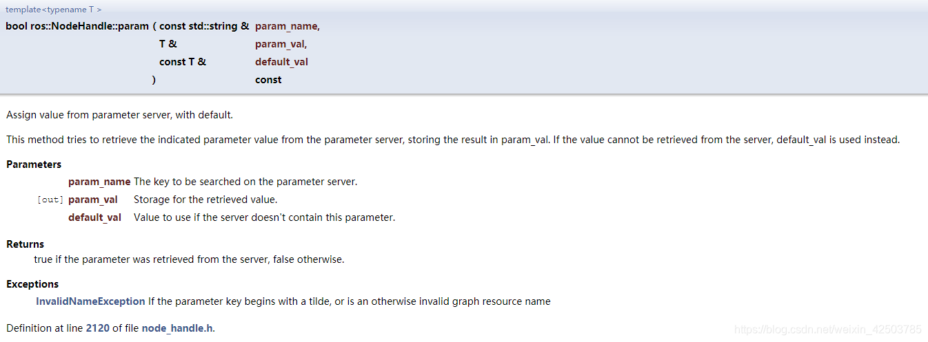 ROS学习历程-3- ros::NodeHandle::param()-CSDN博客