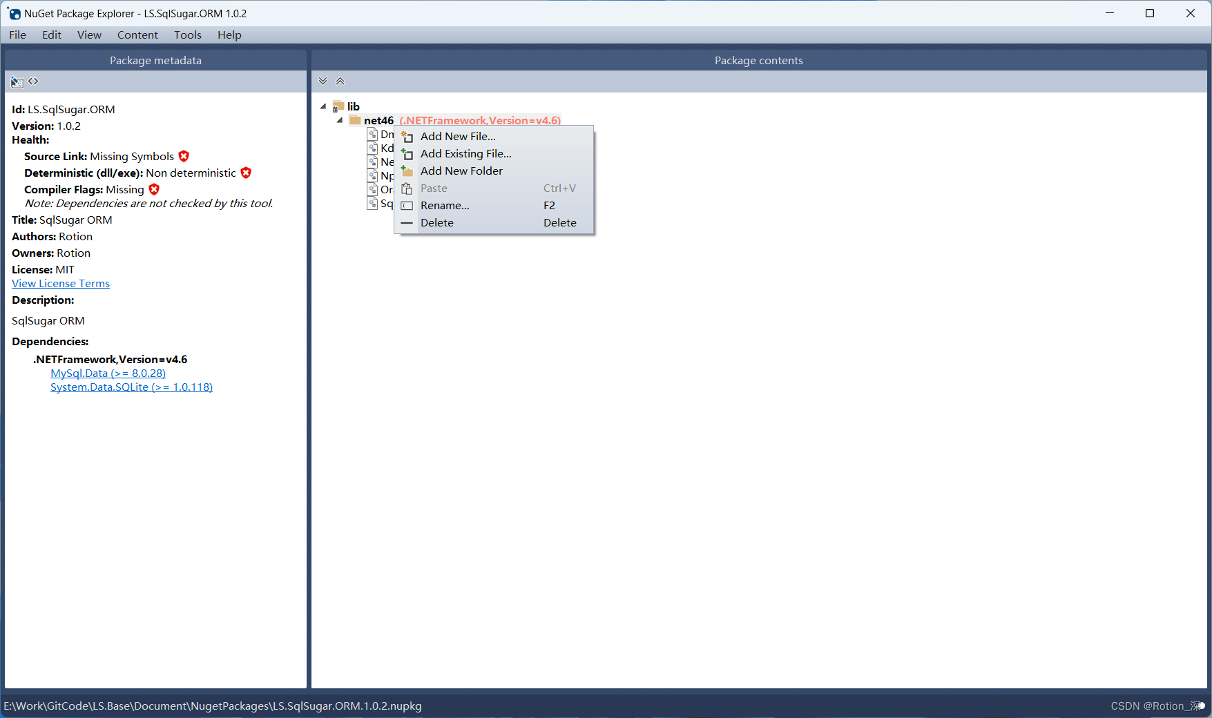 使用 NuGetPackageExplorer 生成Nuget包，并上传nuget.org_nuget package explorer-CSDN博客
