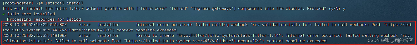 Istio 自动注入 sidecar 失败导致无法访问webhook服务_error: installation failed: internal error occurre-CSDN博客