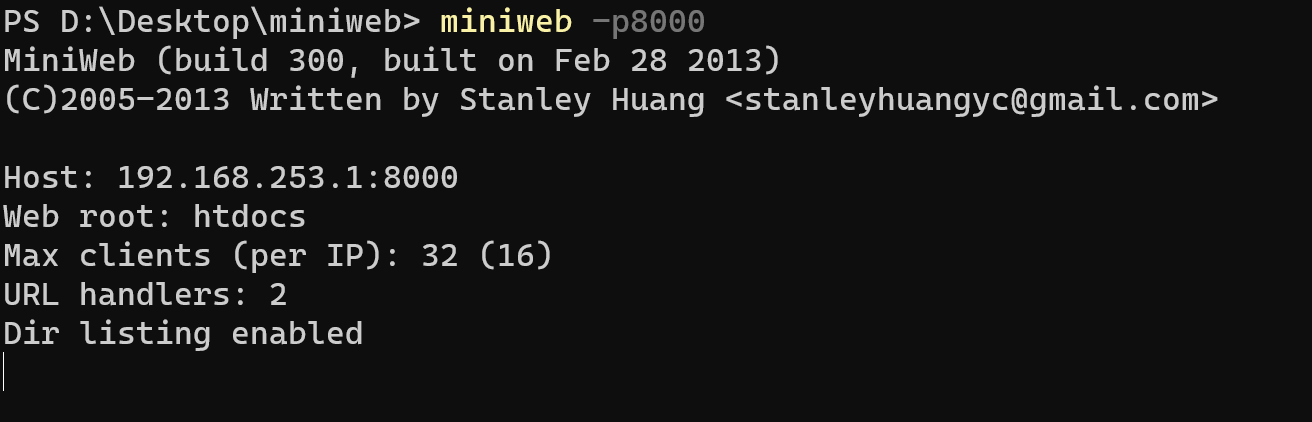 使用miniweb搭建简易HTTP服务器-CSDN博客
