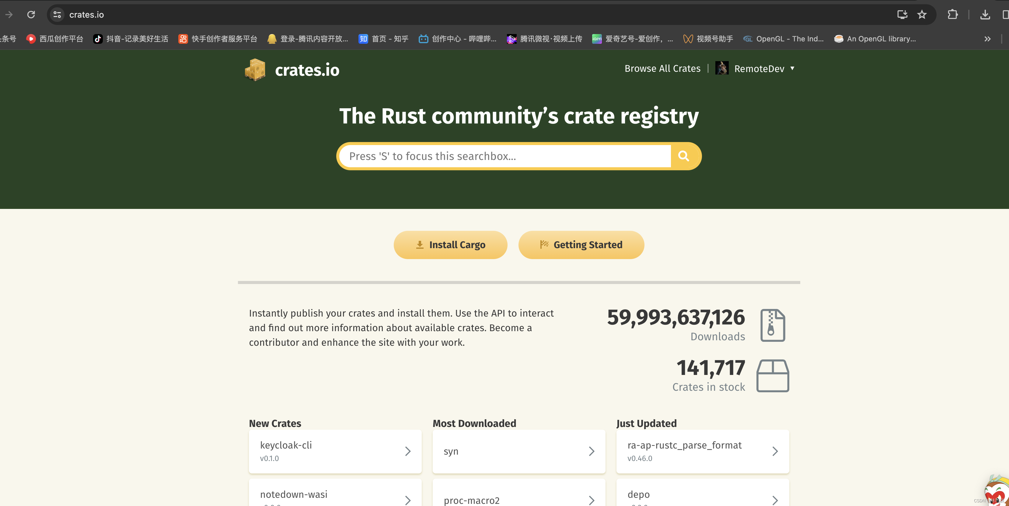RUST使用crates.io上的依赖完整教程_rust crates.io-CSDN博客