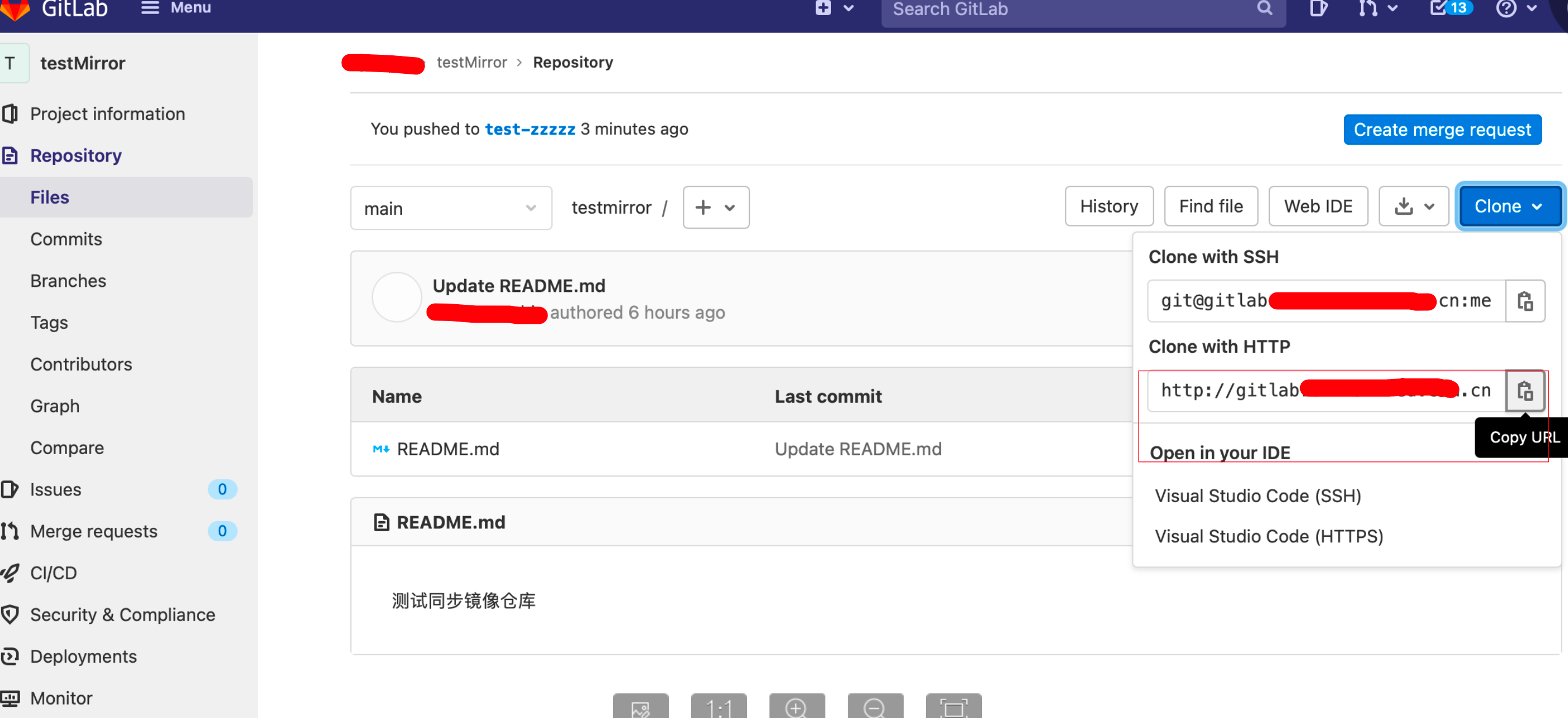 Gitlab配置mirrorRepository 镜像仓库_gitlab镜像仓库-CSDN博客