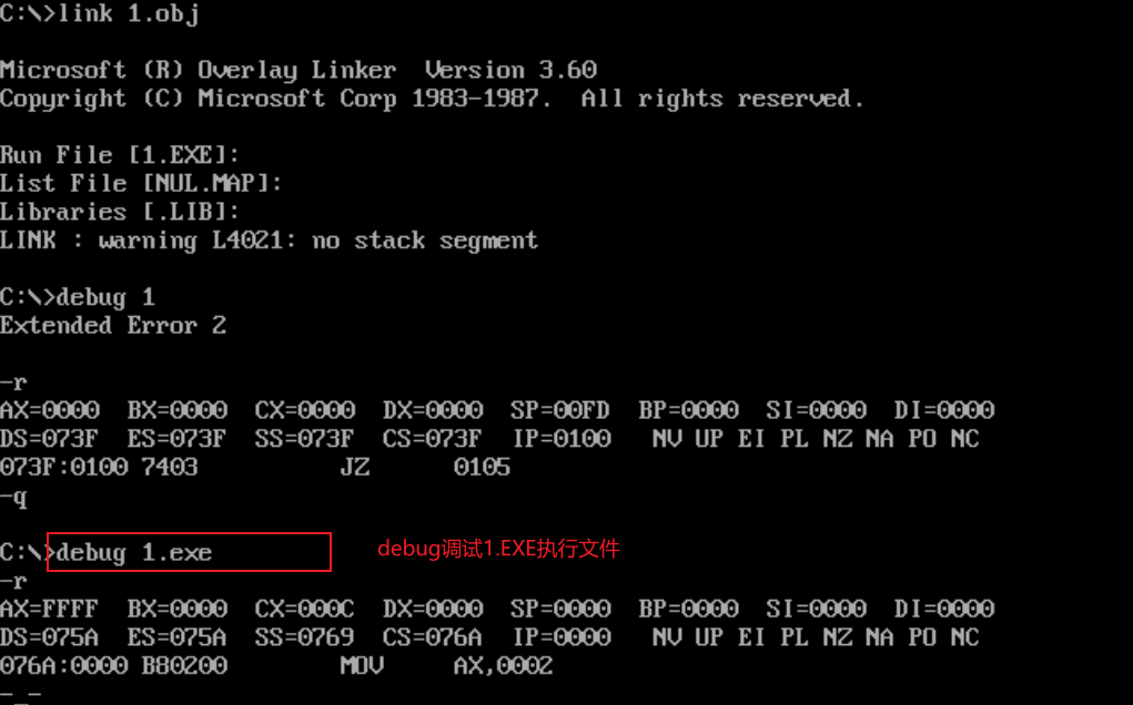 使用DOSBOX调式masm写好的汇编程序_dosbox里面ml-CSDN博客