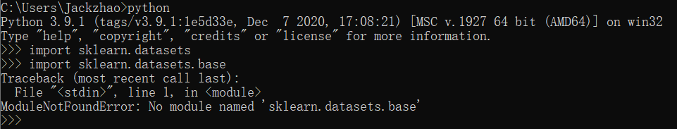 关于sklearn.datasets.base导包报错问题的解决_cannot import name 'base' from 'sklearn.datasets-CSDN博客