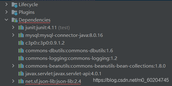 在自定义Maven依赖的时候，添加json的时候，出现报错，Could not find artifact net.sf.json-lib:json-lib:jar:2.4 in ...