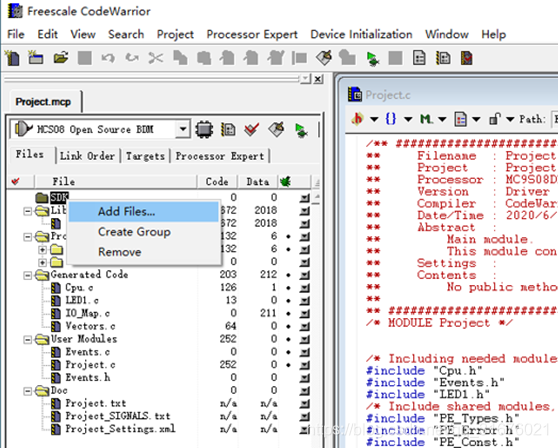 CodeWarrior for Microcontrollers V6.3 学习笔记2_code warrior6.3-CSDN博客