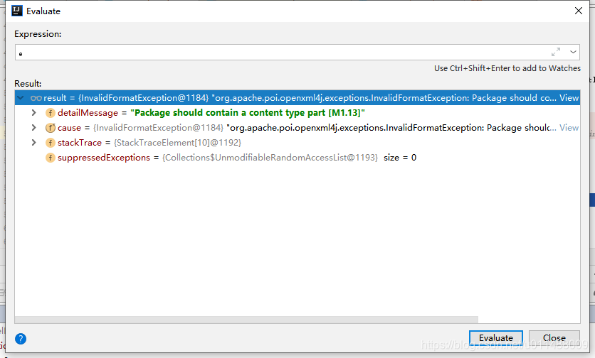 org.apache.poi.openxml4j.exceptions.InvalidFormatException: Package should contain a content ...