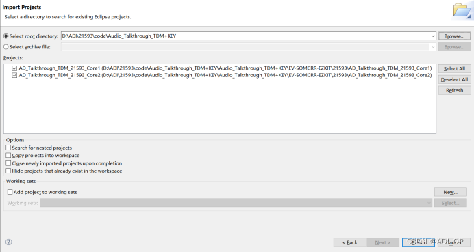 手把手教你开发ADSP-21593（三）：CCES例程详解_cces 使用教程-CSDN博客