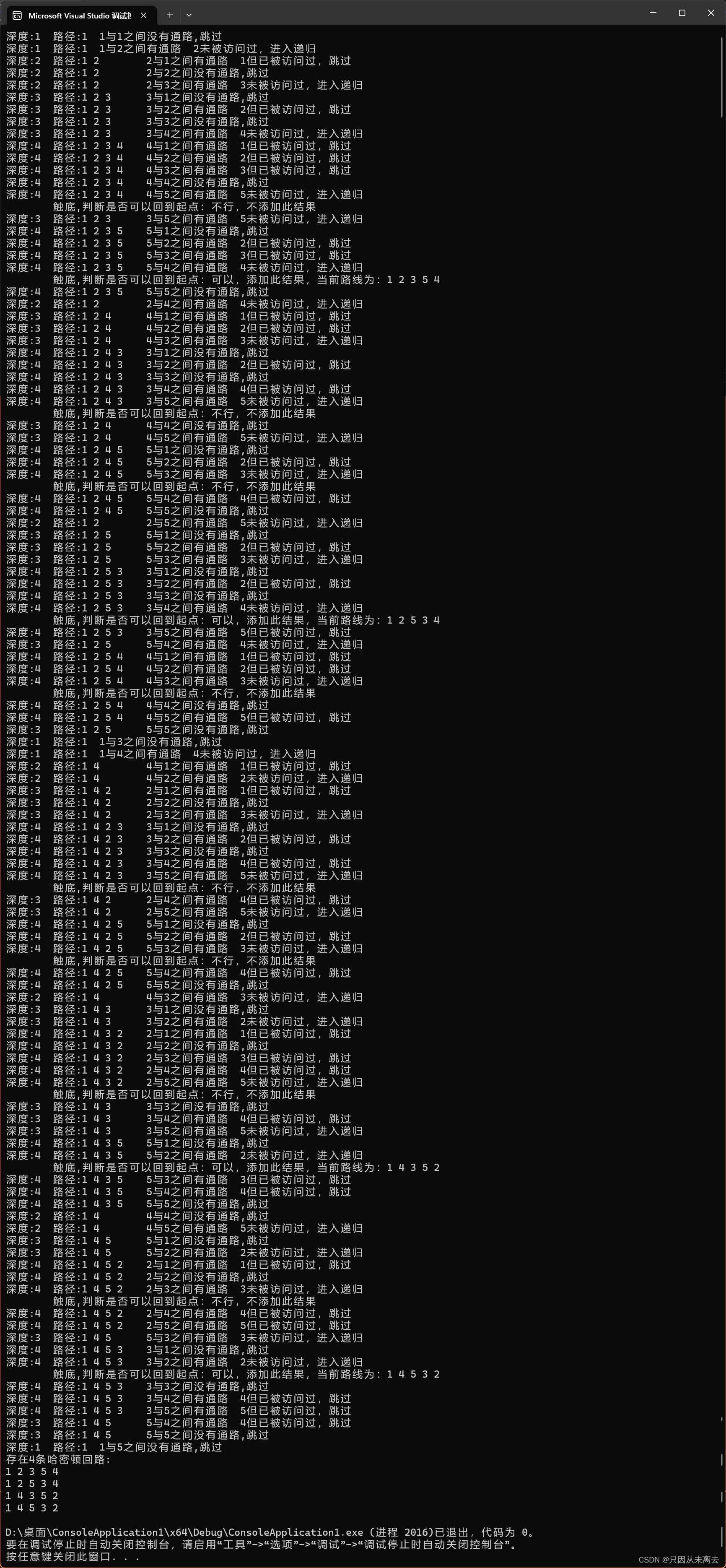 应用回溯法算法解决哈密顿问题，时间空间复杂度分析java使用vector应用回溯法求解哈密顿回路。 Csdn博客