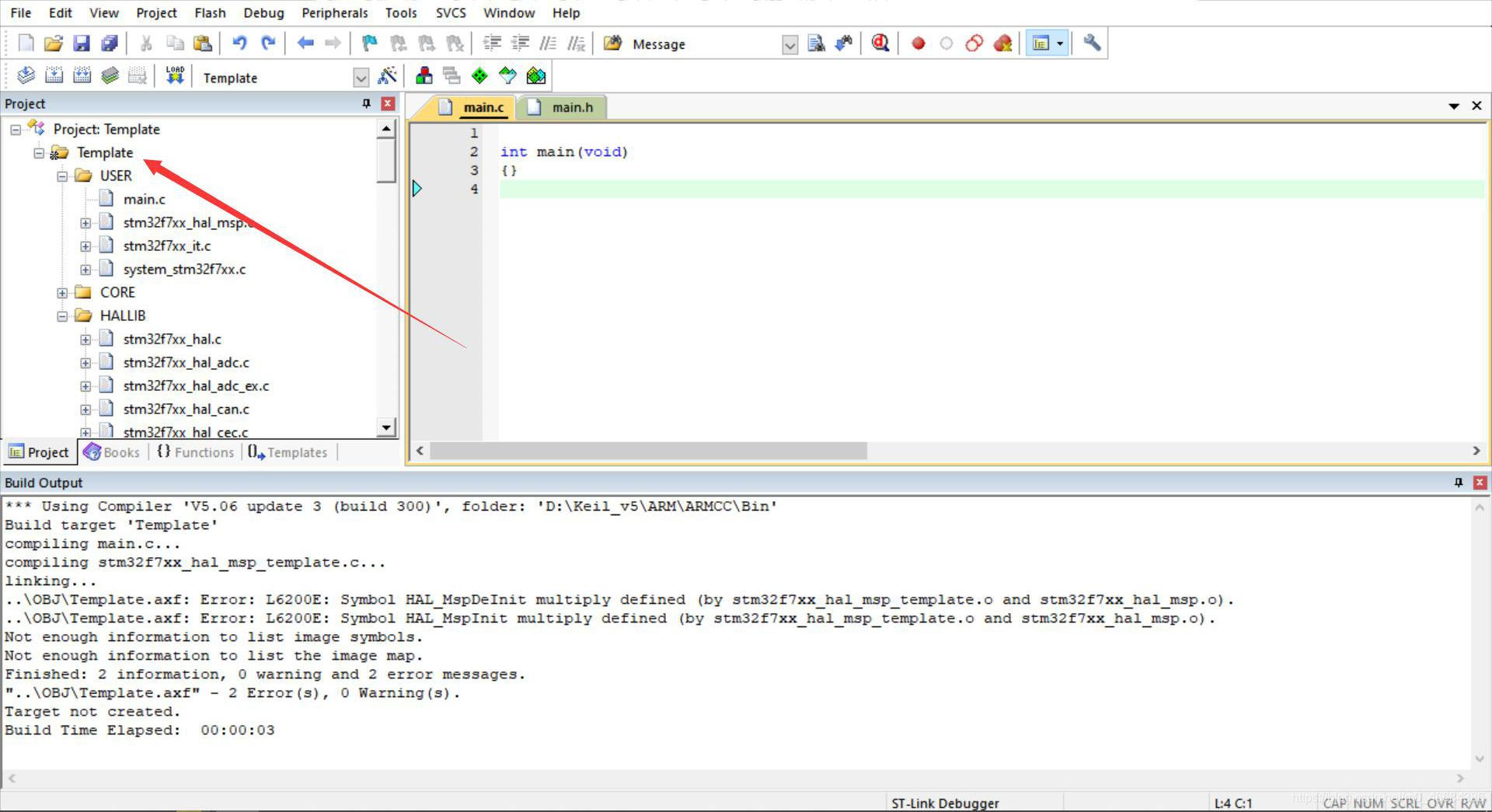 MDK Keil5创建stm32工程出现 Error: L6200E: Symbol HAL_MspDeInit multiply defined_stm32报错l16200e-CSDN博客