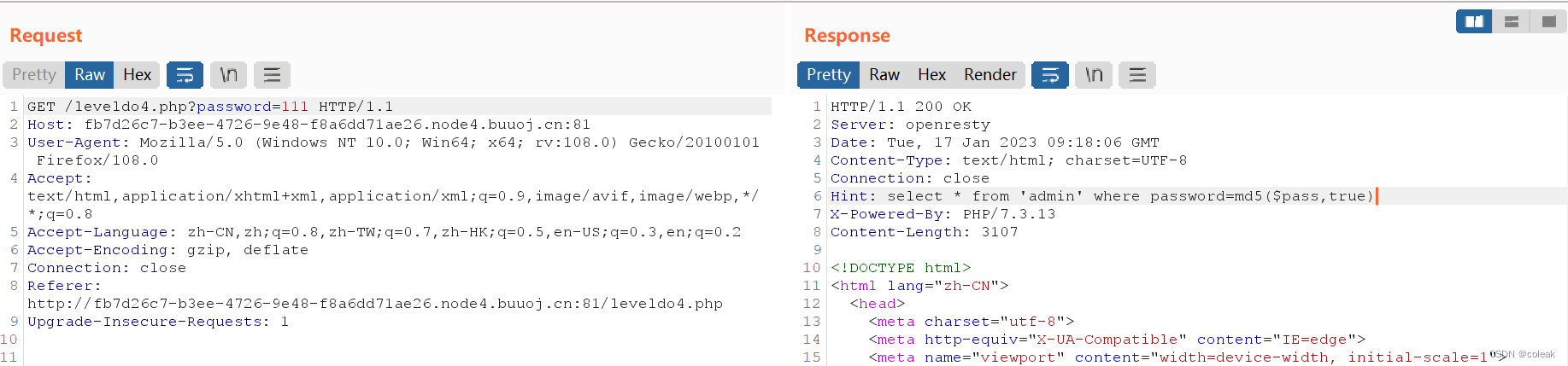 [BJDCTF2020]Easy MD5（浅谈PHP弱类型hash比较缺陷）_md5弱hash php-CSDN博客