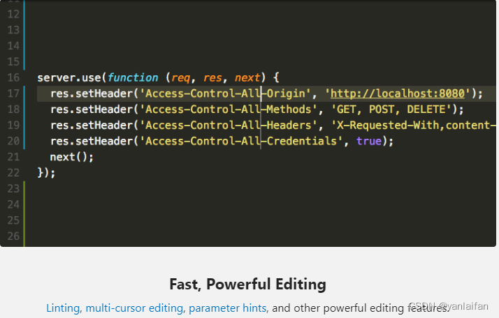 Visual Studio Code---介绍_fast, powerful editing linting, multi-cursor ...
