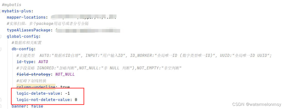 MyBatis-Plus:逻辑删除_mybatisplus 如何设置 setlogicdeletevalue-CSDN博客