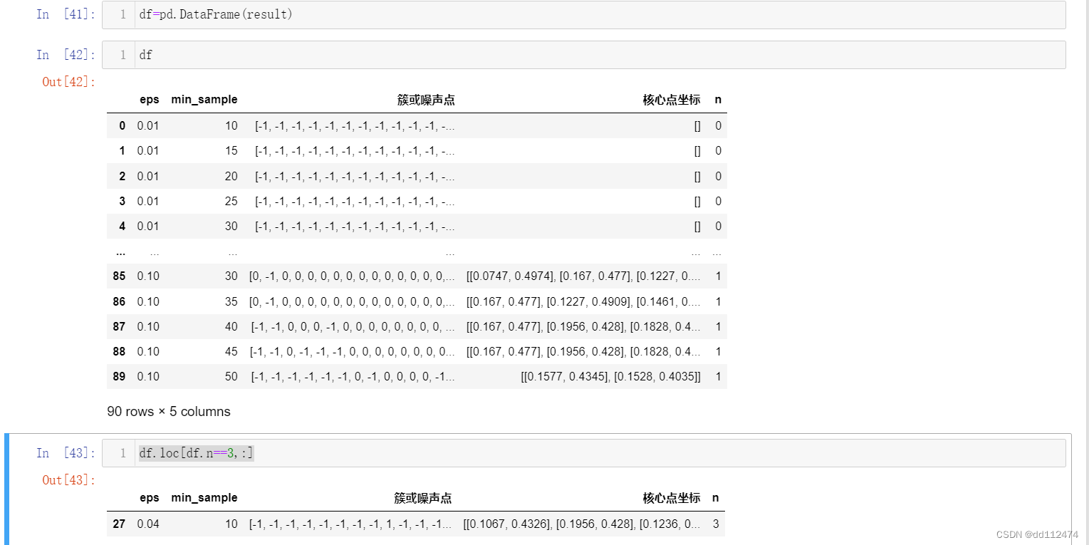 机器学习6 DBSCAN 定义，代码，噪声点个数，调参_dbscan调参-CSDN博客