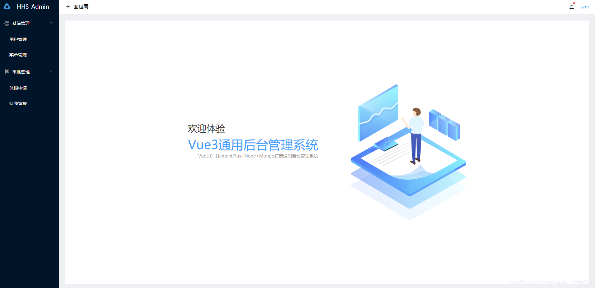 Vue3elementpluskoa2 全栈开发后台系统＞欢迎页实现首页菜单功能实现菜单交互及递归实现面包屑实现⑦vue欢迎页 Csdn博客