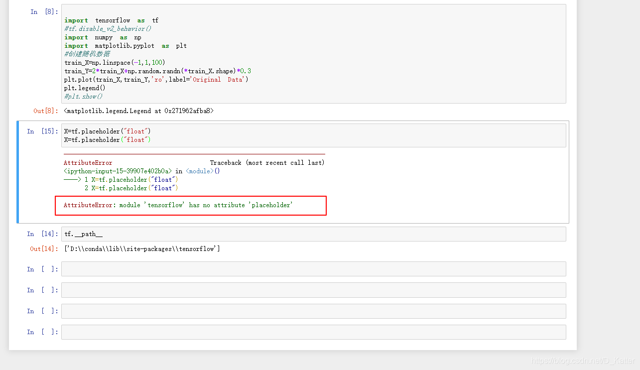 最有效AttributeError: module ‘tensorflow‘ has no attribute ‘placeholder‘解决办法_attributeerror: module ...