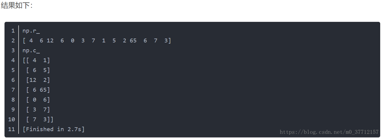 numpy.r_与numpy.c__numpy r c-CSDN博客