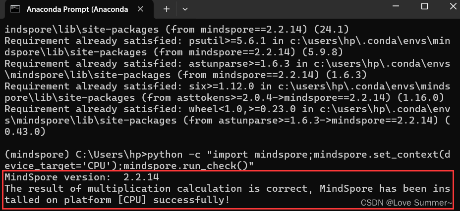 Windows安装华为昇思MindSpore_mindspore windows-CSDN博客