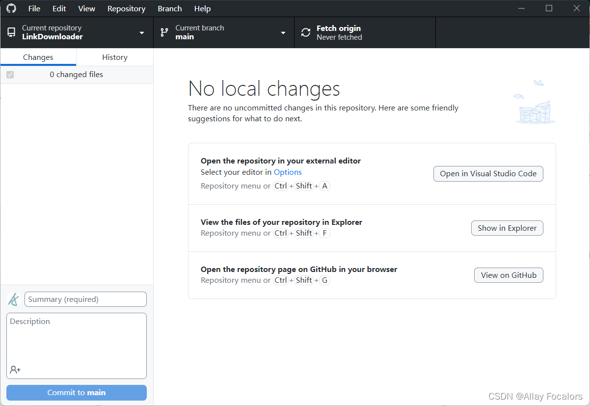 如何利用GitHub桌面端与VSCode进行编辑并同步到仓库上（GitHub Desktop）_gihubtdesktop后vscode-CSDN博客