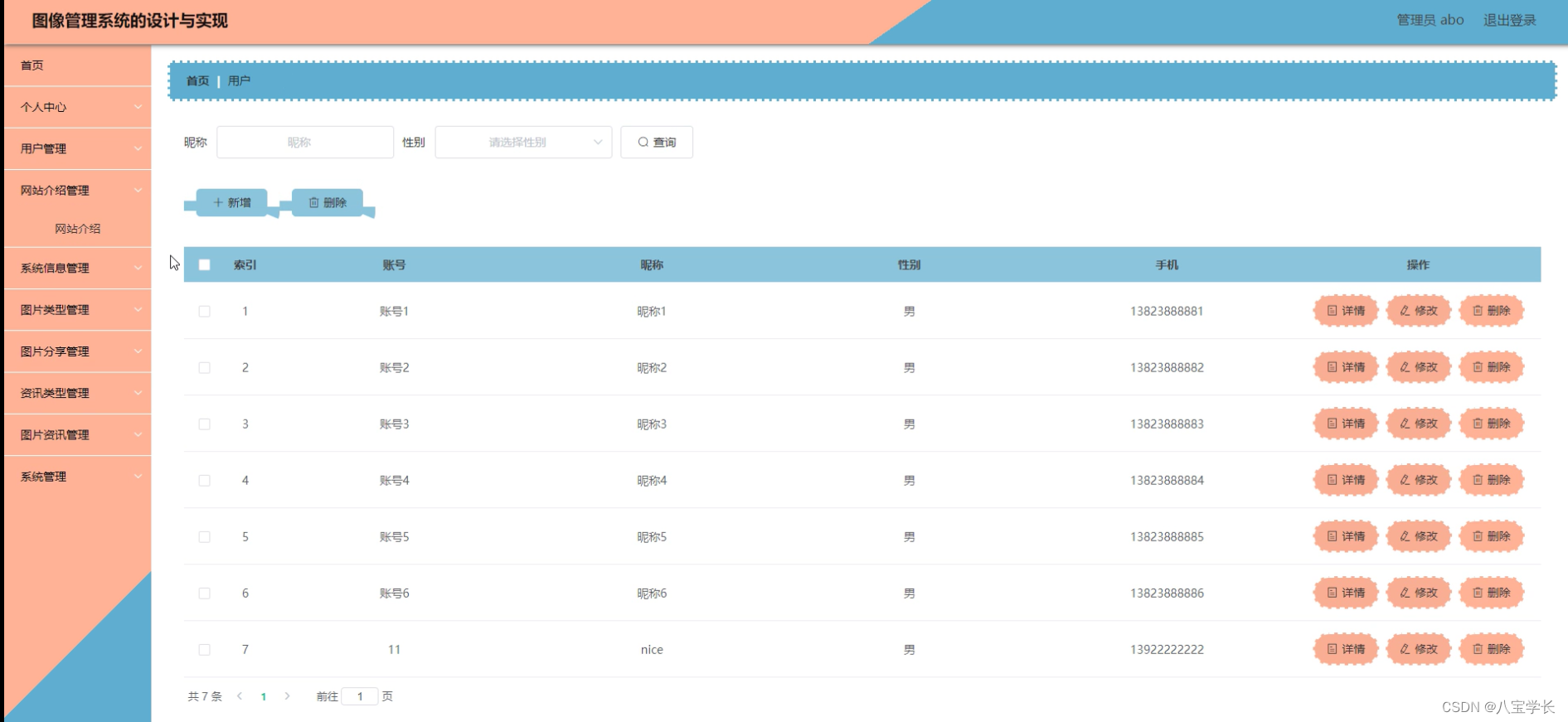 Springboot毕设项目图像管理系统的设计与实现50arr(javavuemybatismavenmysql)vue和springboot的图片检测系统 Csdn博客