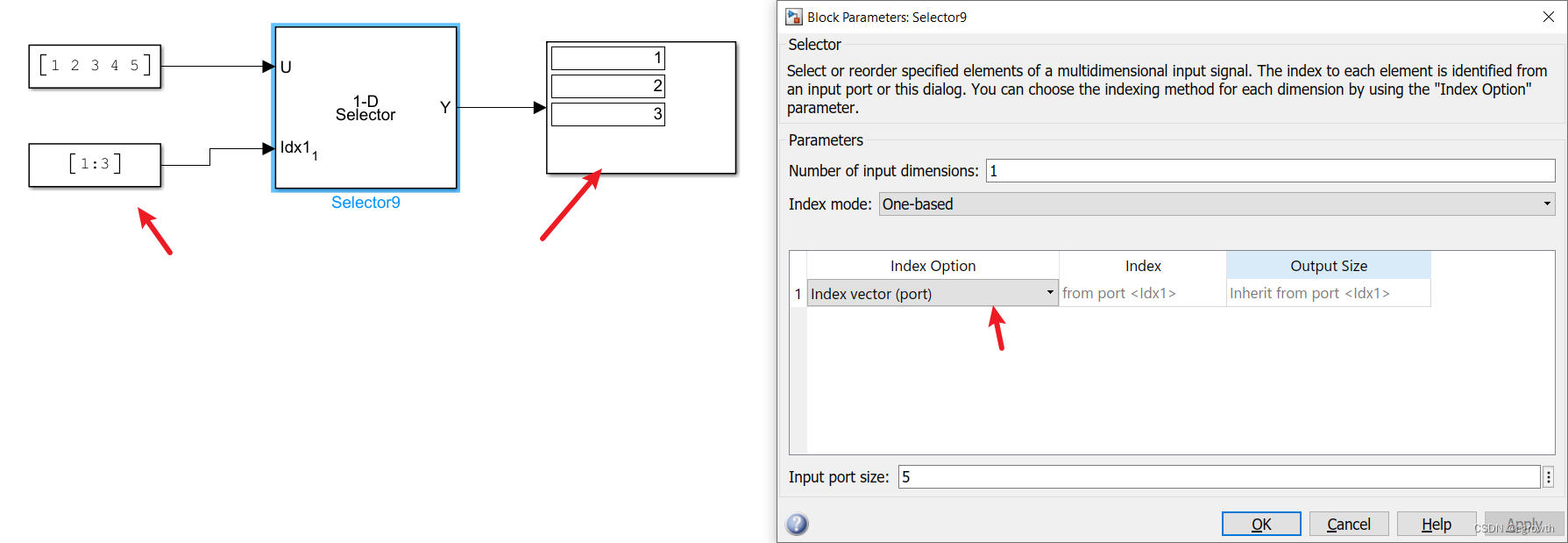 Simulink中Selector的使用_simulink中selector模块怎么用-CSDN博客