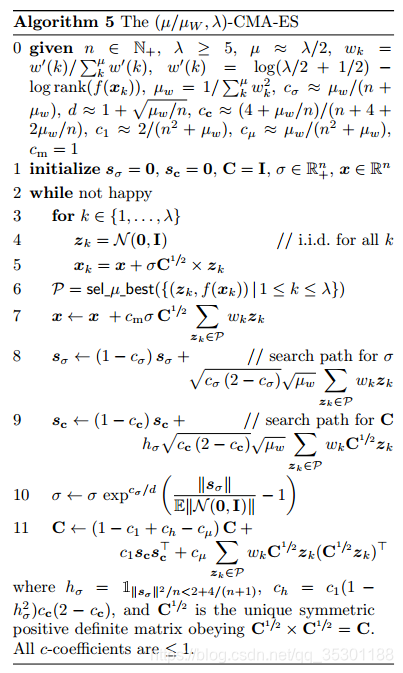 CMA-ES算法详解：连续优化与高斯分布-CSDN博客