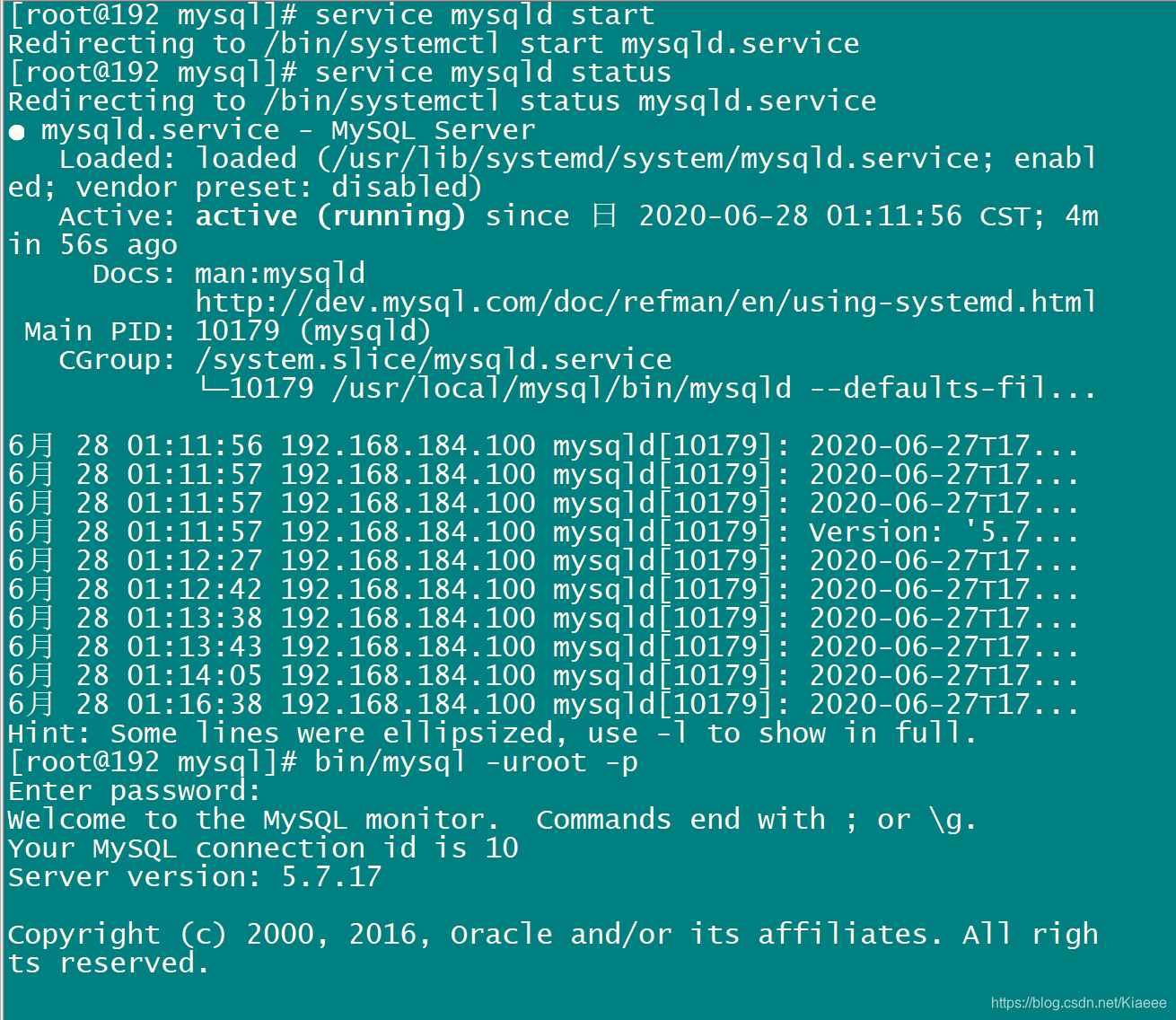 CentOS 7下mysqld服务启动失败 且 找不到错误日志：mysqld.service: main process exited, code=exited, status=1 ...