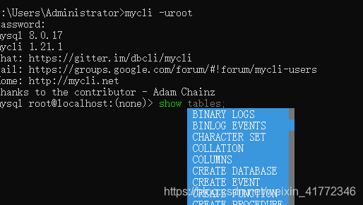 mycli 超实用的MySQL命令自动补全_mycli怎么用快捷命令-CSDN博客