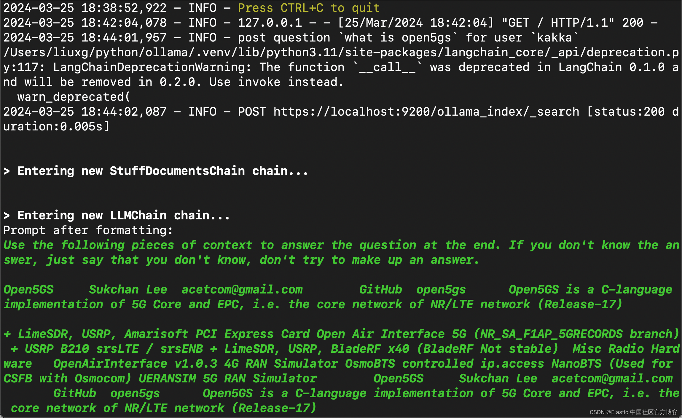 Elasticsearch：使用在本地计算机上运行的 Llm 以及 Ollama 和 Langchain 构建 Rag 应用程序ollama Rag Csdn博客