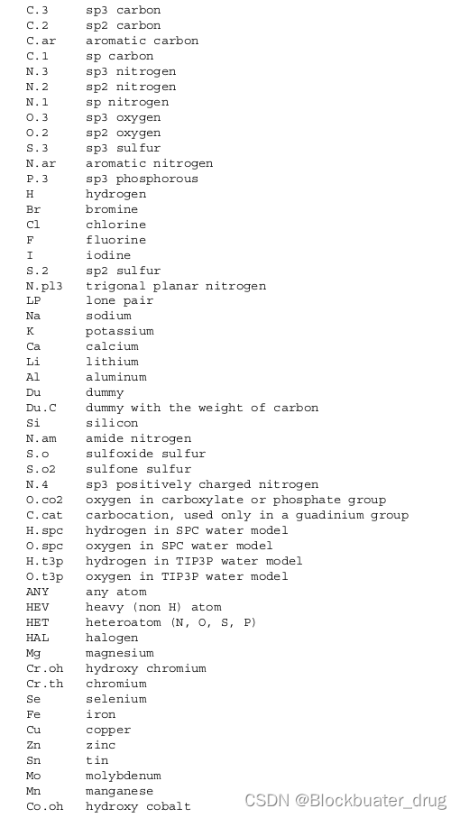 化学分子Mol2文件格式与使用注意事项-CSDN博客