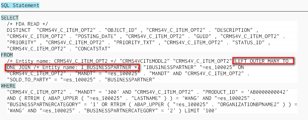SAP CDS view里的association会被编译成LEFT OUTER MANY TO ONE JOIN_left outer to ...