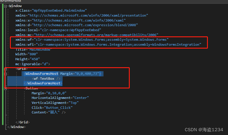 WPF嵌入外部exe应用程序-使用Winfom控件承载外部程序_wpf 嵌入exe-CSDN博客