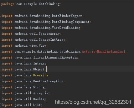 错误: 找不到符号 符号: 类 ActivityMainBindingImpl 位置: 程序包 com.example.databinding.databinding_databing 错误 ...