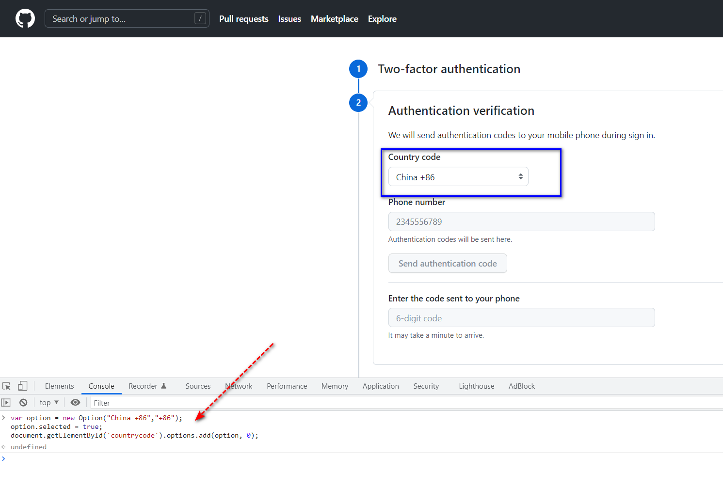 Github在开启2FA(双重身份验证)的时候Country- code 没有中国区+86的解决办法_github双重验证 不支持中国号码-CSDN博客