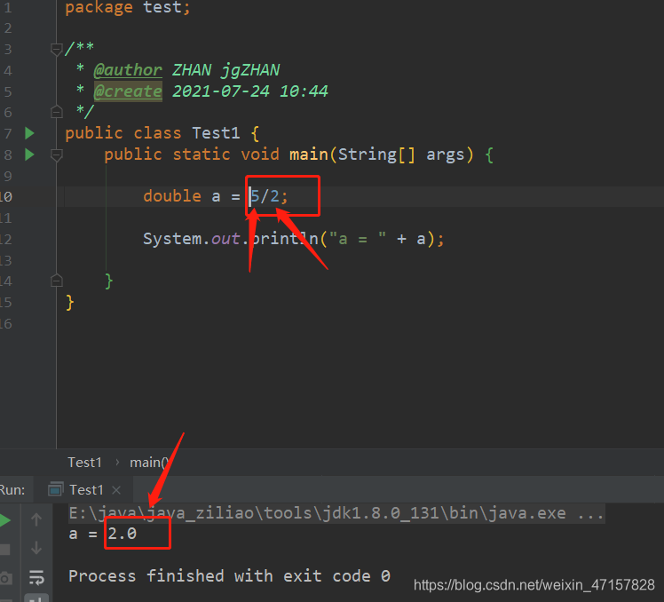 java 中 double a = 5/2； a = ? (多少)，然后 double a = -5/2； a = ? (多少)_java去尾 ...