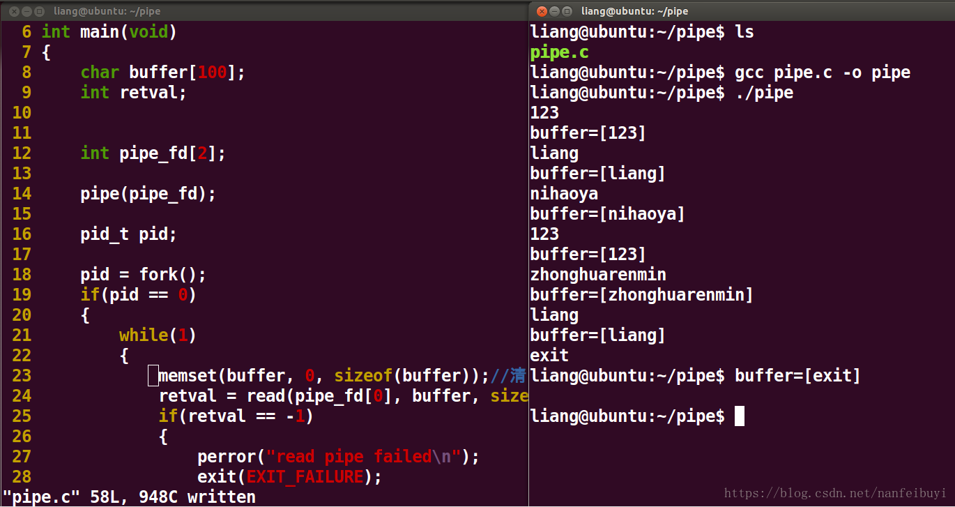 Linux-C 进程通信之管道_fgets(buffer, sizeof(buffer), stdin)-CSDN博客