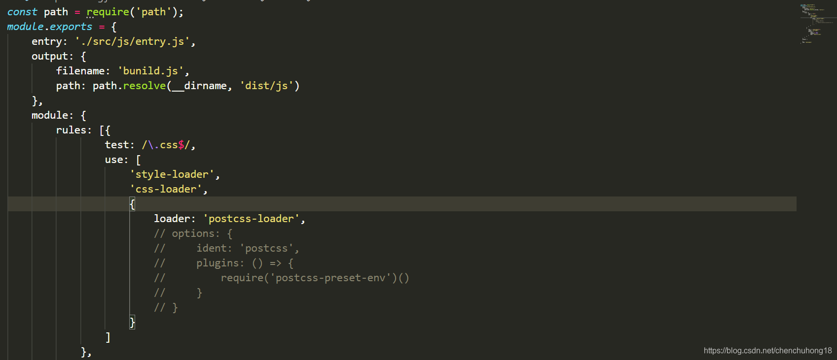 webpack之postcss-loader报Invalid options object. PostCSS Loader has been initialized using an ...
