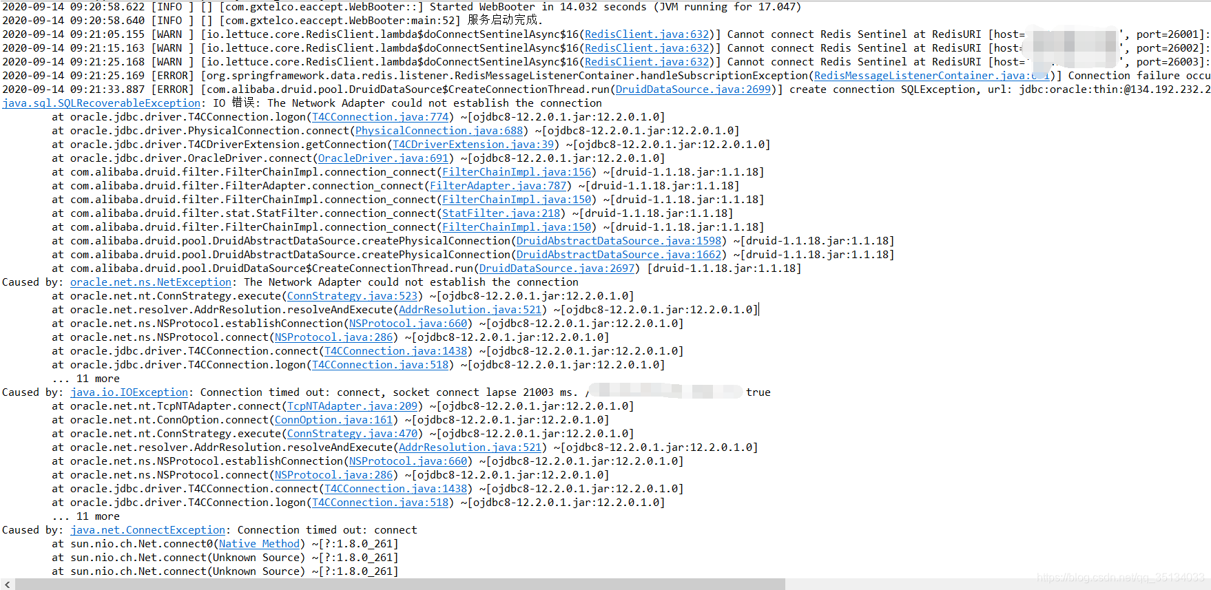 IO 错误: The Network Adapter could not establish the connection-CSDN博客