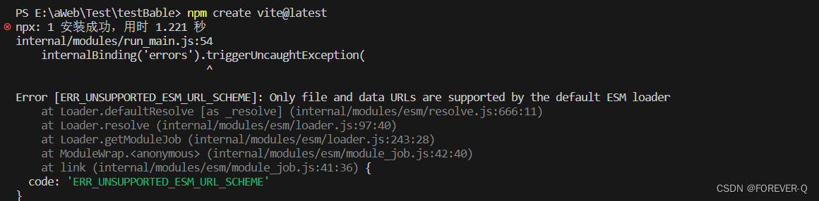 Only file and data URLs are supported by the default ESM loader_only urls with a scheme in: file ...
