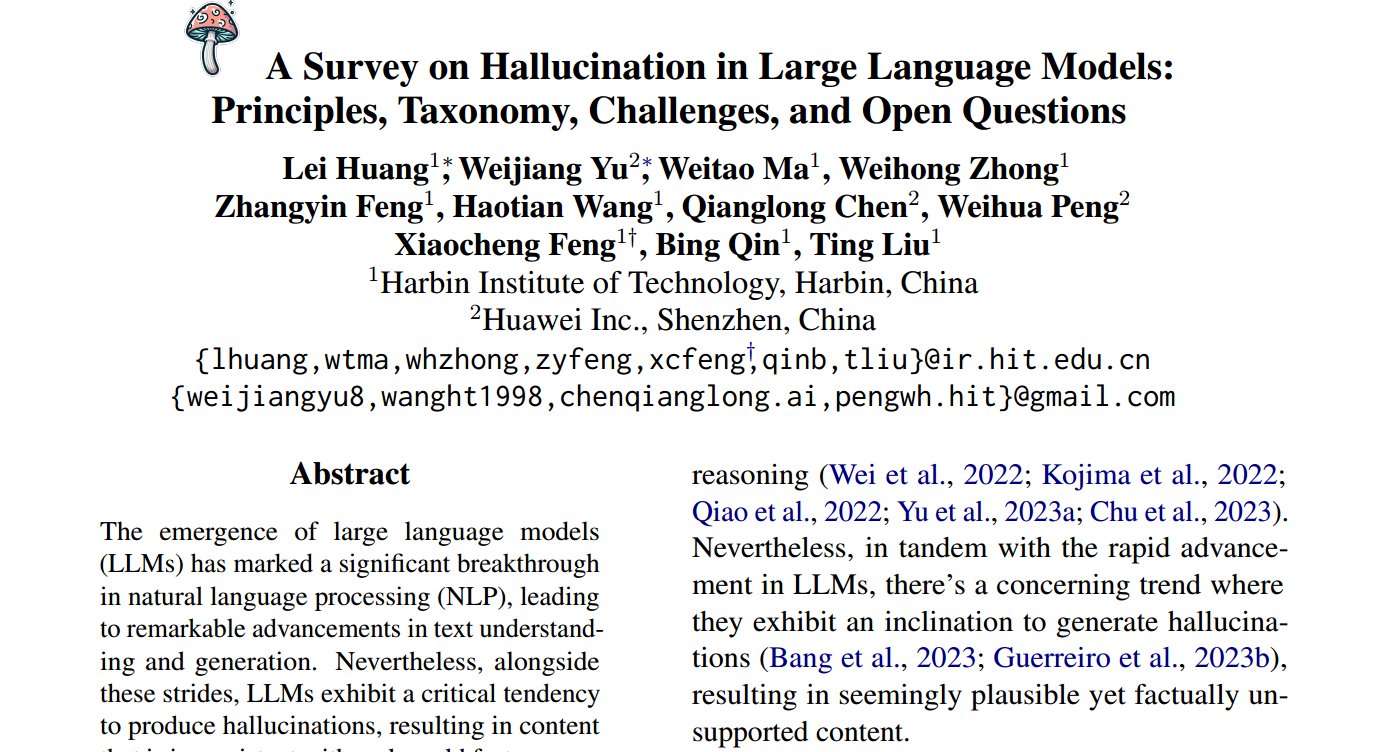 A Survey on Hallucination in Large Language Models:Principles, Taxonomy ...