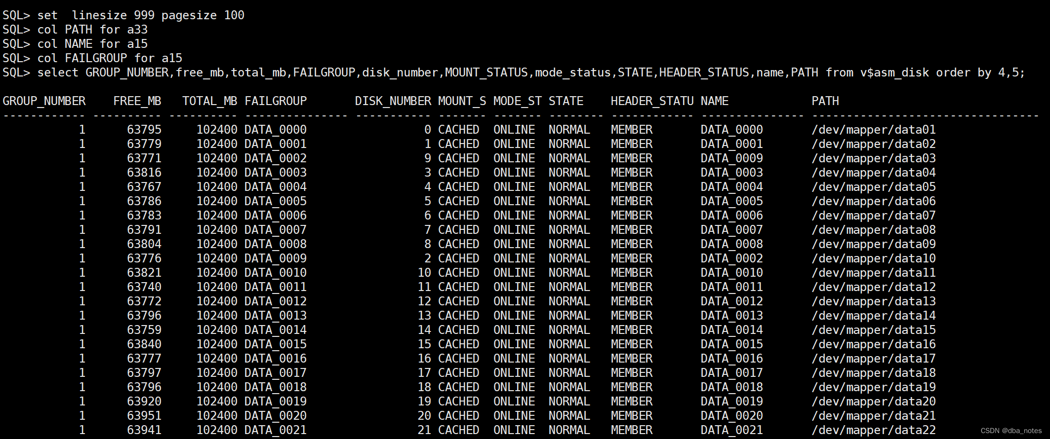ORACLE ASM磁盘组磁盘添加和替换_oracle rac asm添加硬盘-CSDN博客