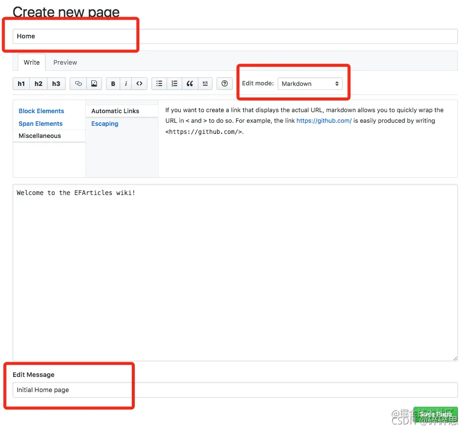 GitHub Wiki 页面的添加和设置-CSDN博客