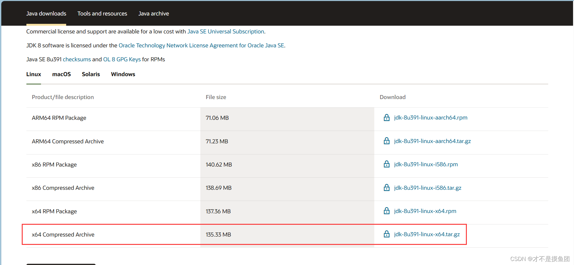 centos 7.9 tar包安装 JDK1.8.0_391_jdk1.8 tar包-CSDN博客
