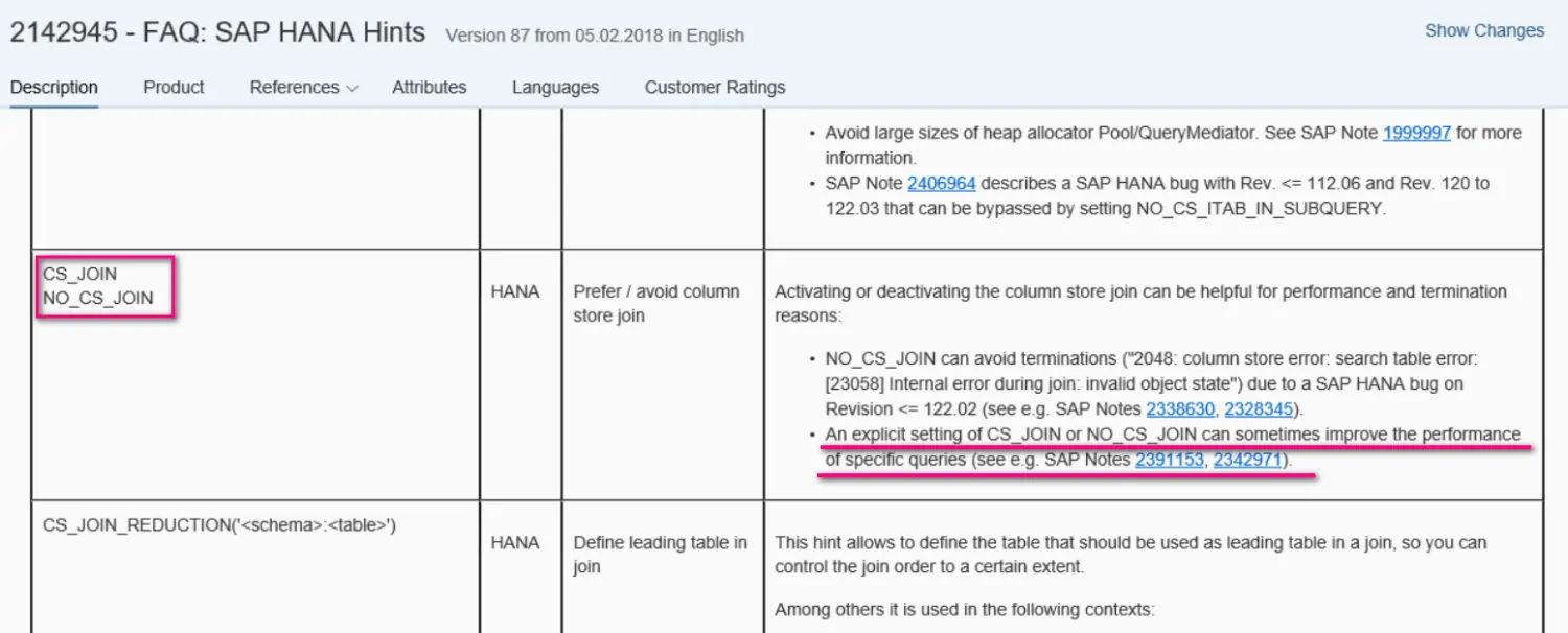 SAP HANA Hint简介_sap中的hint-CSDN博客