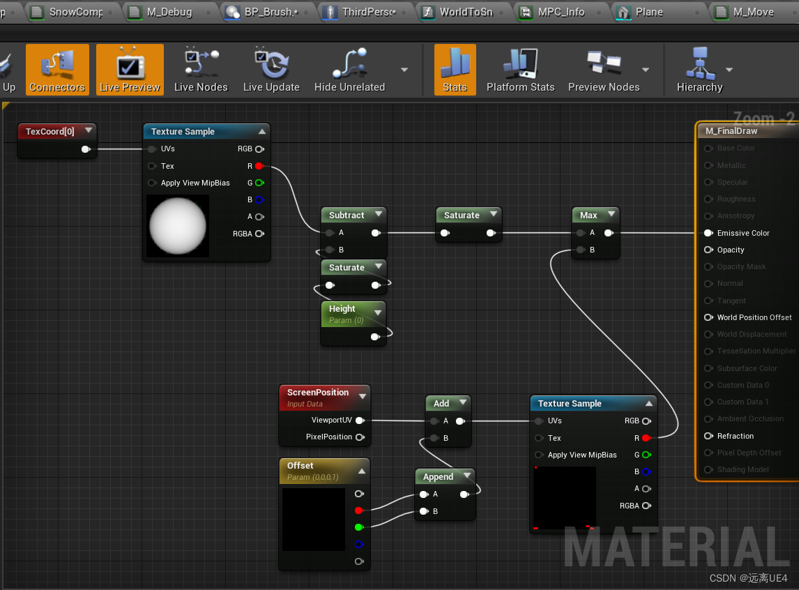 UE4 交互雪 学习笔记_ue4 获取target uv-CSDN博客
